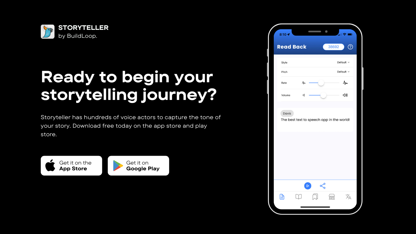 Storyteller - A.I Powered Text to Speech